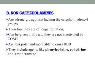adrenergic pharmacology.ppt for public health | PPT