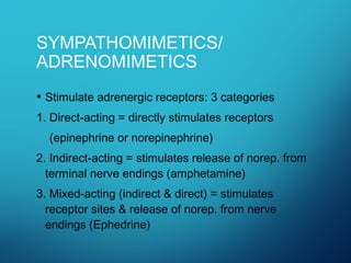 Adrenergic receptor and mechanism of action by yehia matter | PPT
