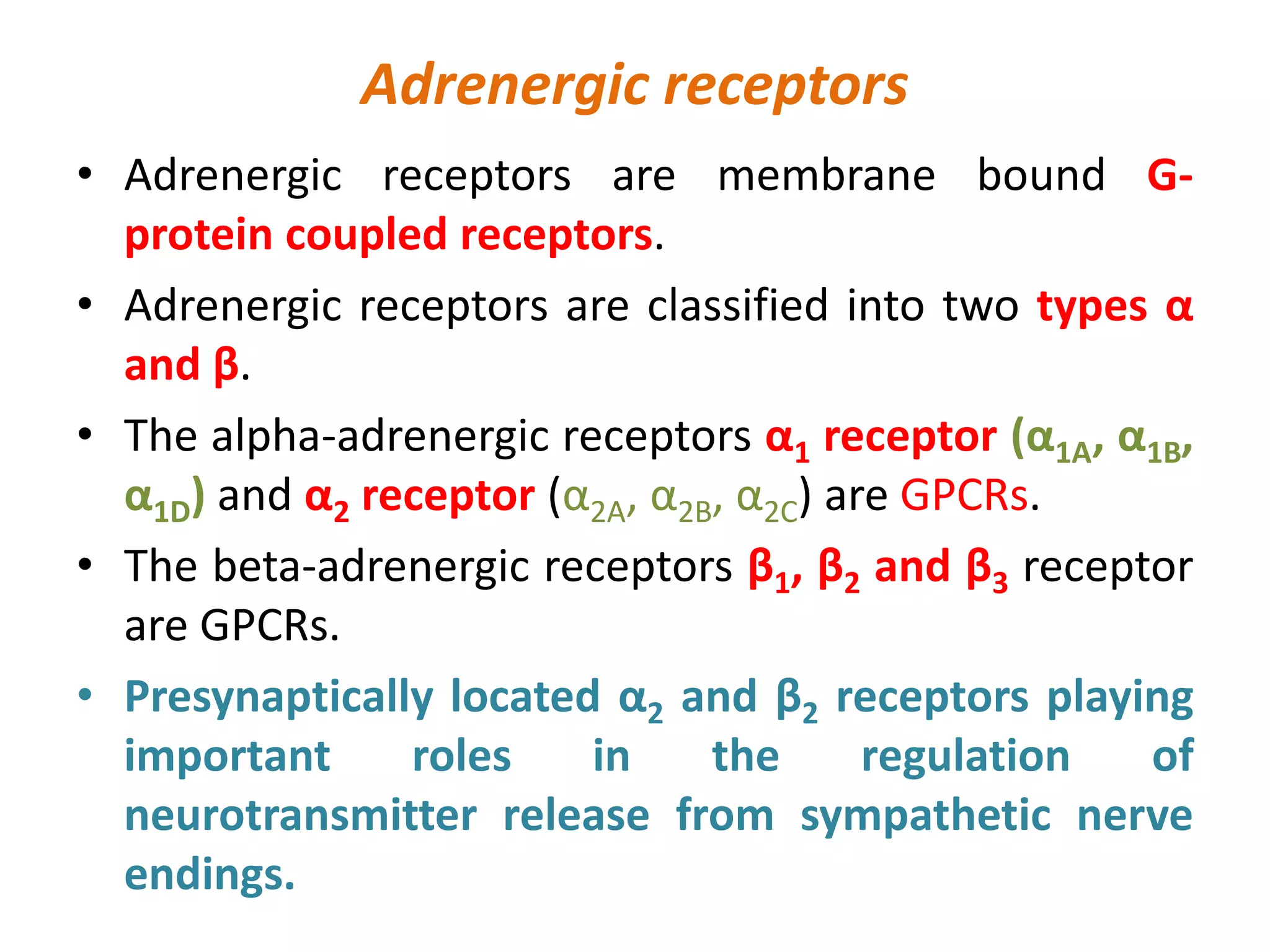 Adrenergic system | PPTX | Endocrine and Metabolic Diseases | Diseases ...