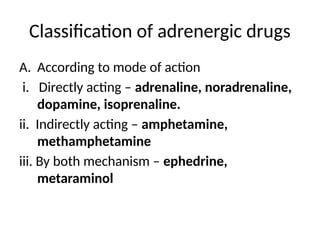 ADRENERGIC SYSTEM AND RELATED DRUGS LIKE ADRENALINE | PPTX