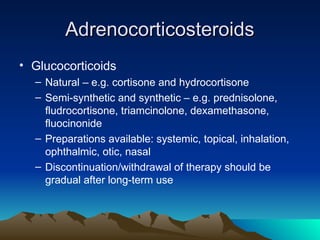 adrenocorticoids and adrenocorticoids antagonist | PPT