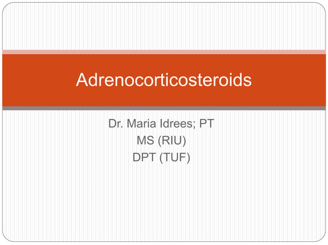 Adrenocorticosteroids.pptx | Endocrine and Metabolic Diseases ...