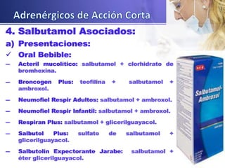 Adrenérgicos de Acción Corta y Prolongada. | PDF