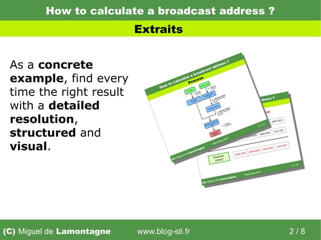 How to calculate a broadcast address ? | PPT