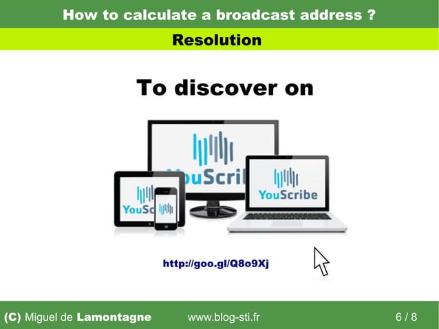 How to calculate a broadcast address ? | PPT