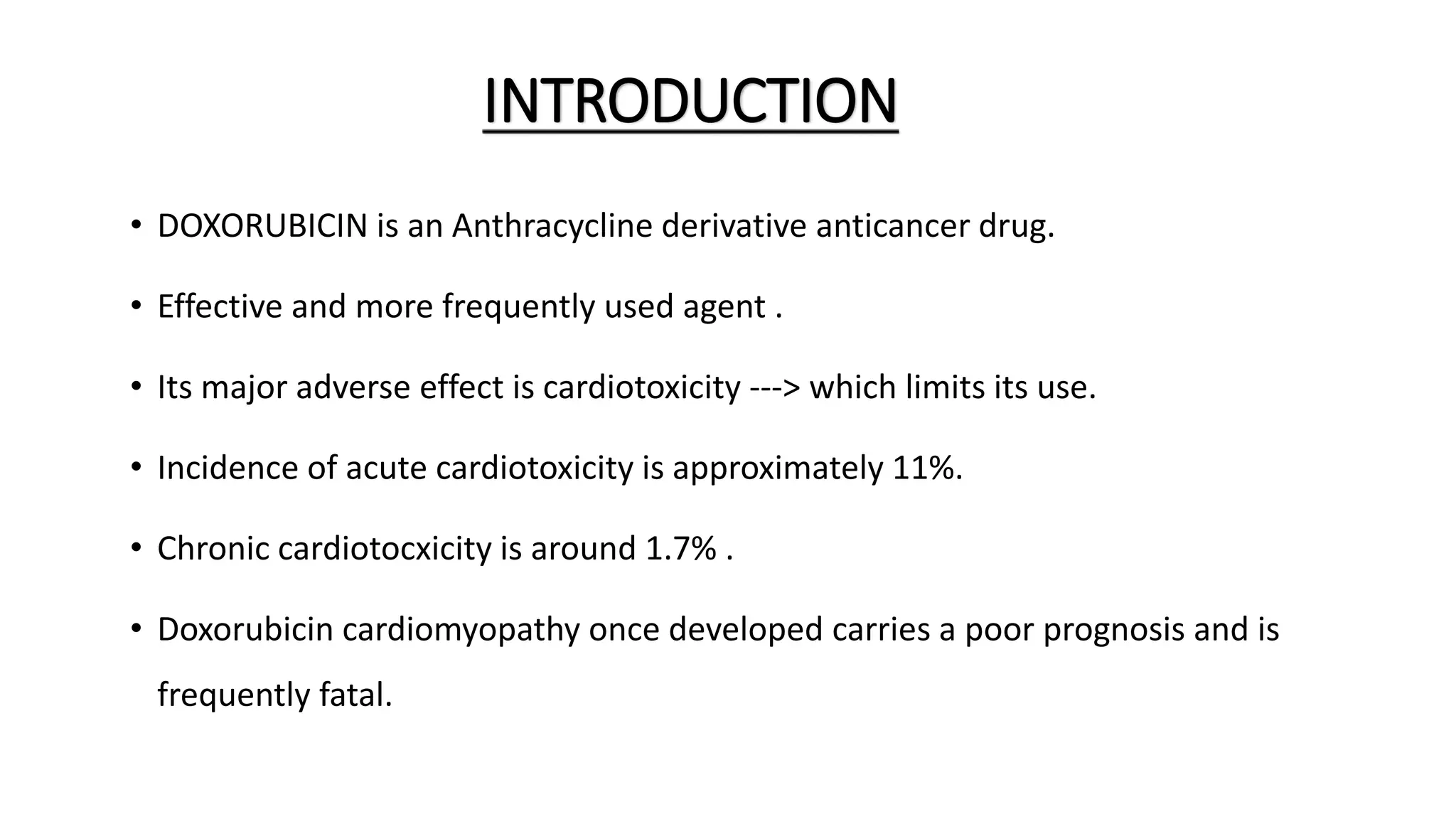 ADRIAMYCIN INDUCED CARDIOTOXICITY.pptx | Heart and Cardiovascular ...