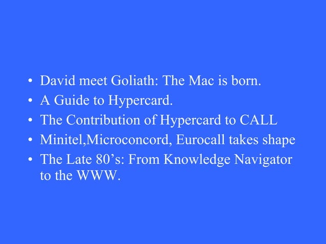 HyperCard Presentation. CALL. | PPT