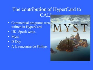 HyperCard Presentation. CALL. | PPT