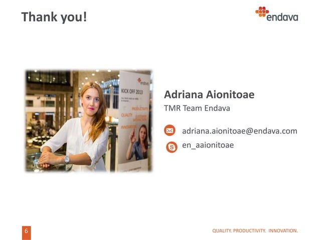 Adriana aionitoae endava | PPTX | Business | Business and Finance