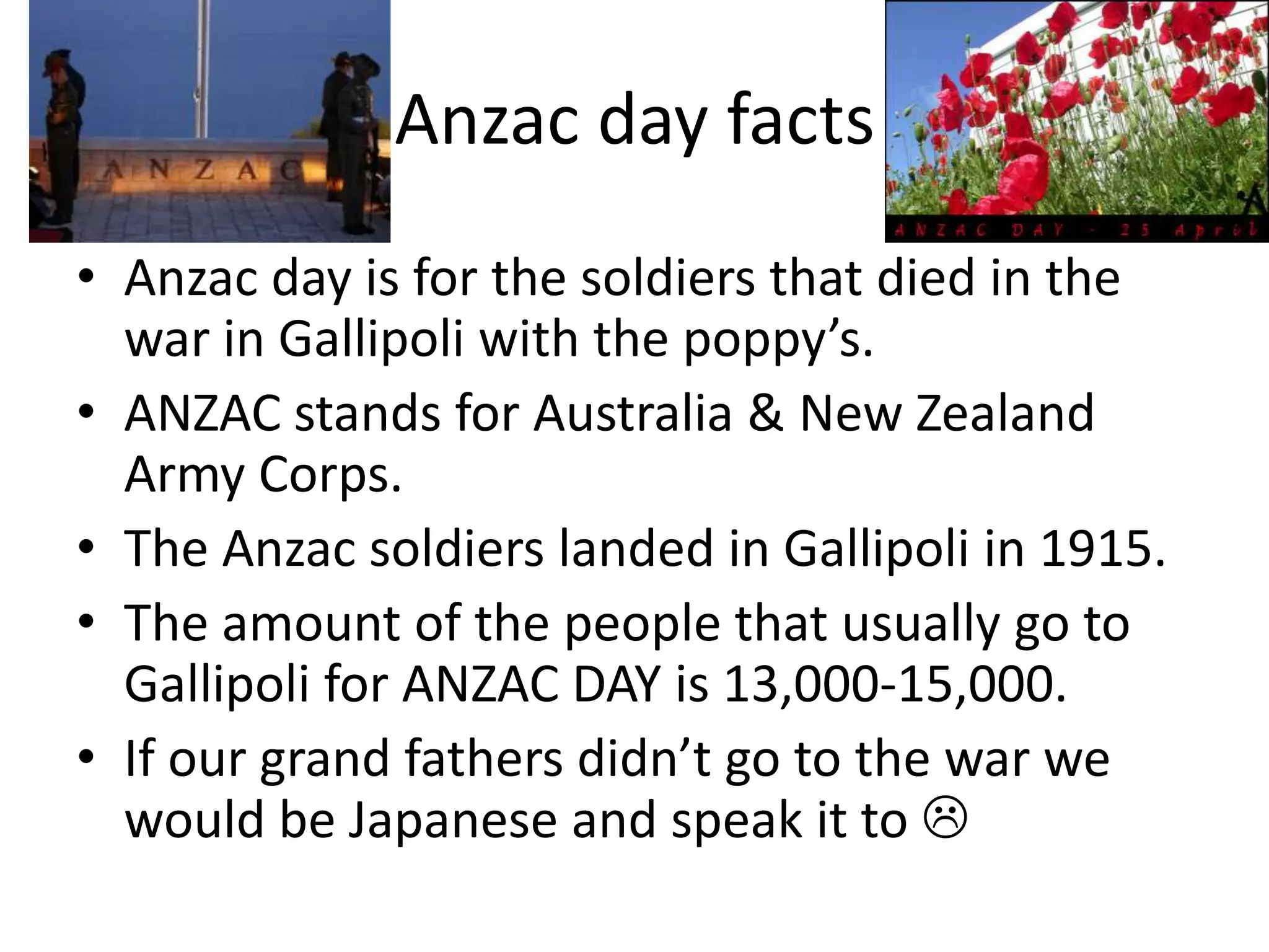 Awesome ANZAC day | PPT