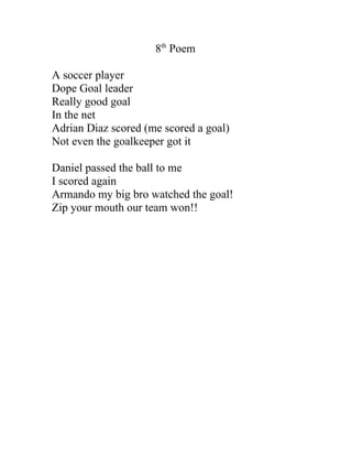 Sonnets About Soccer