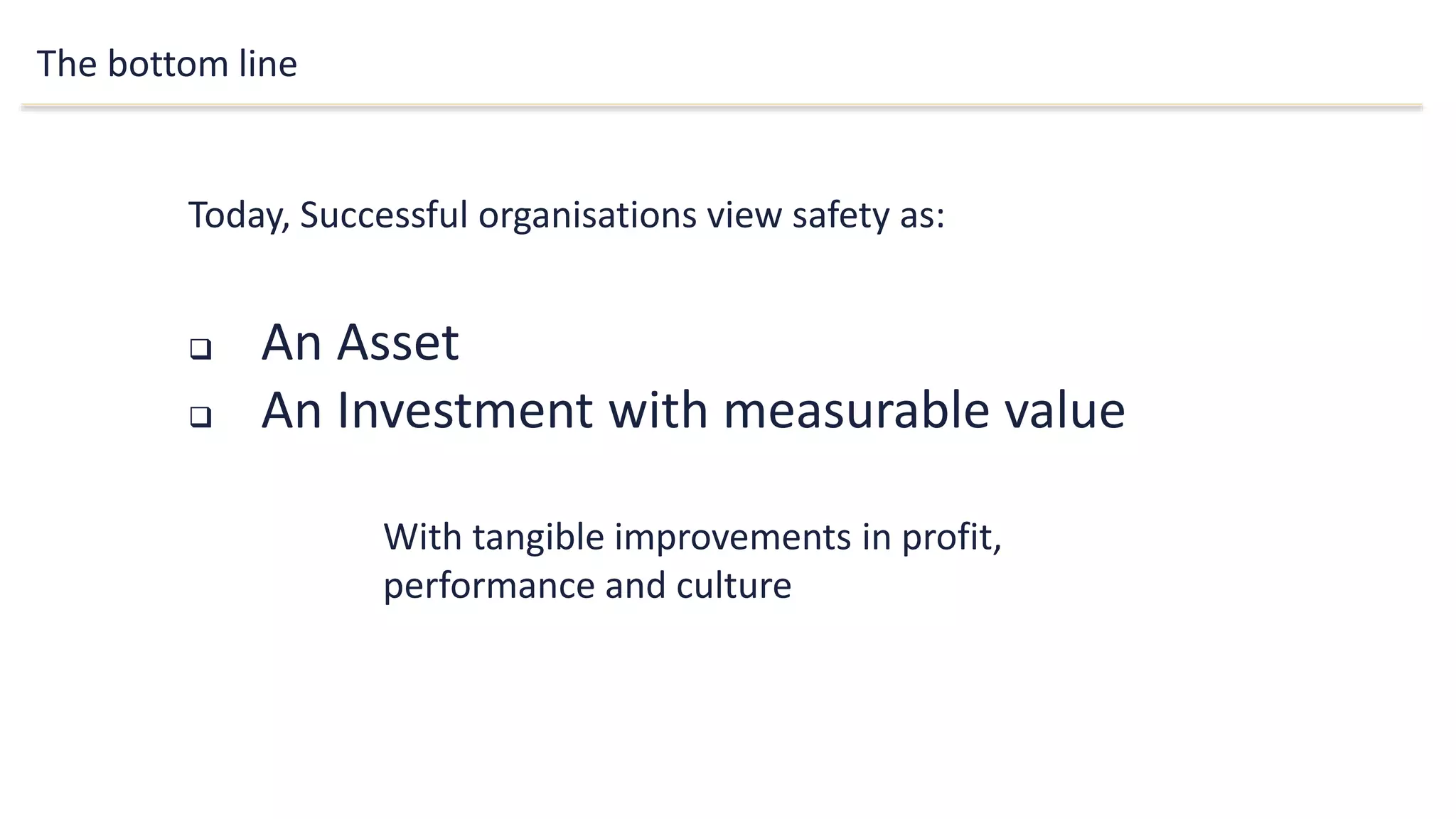 How Does Work Safety Impact Performance, Profit and Culture? The Facts ...