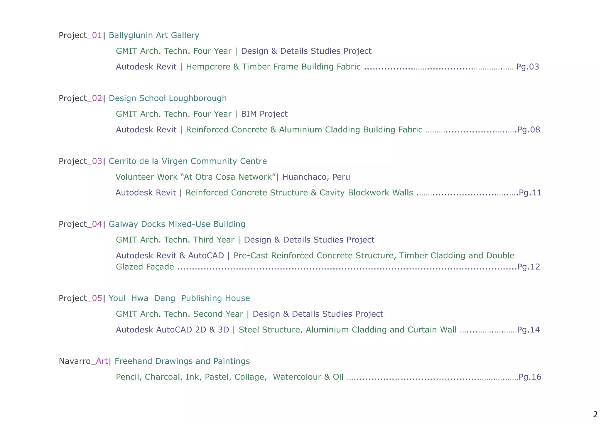 Adrian Navarro Architectural Technologist Portfolio | PDF