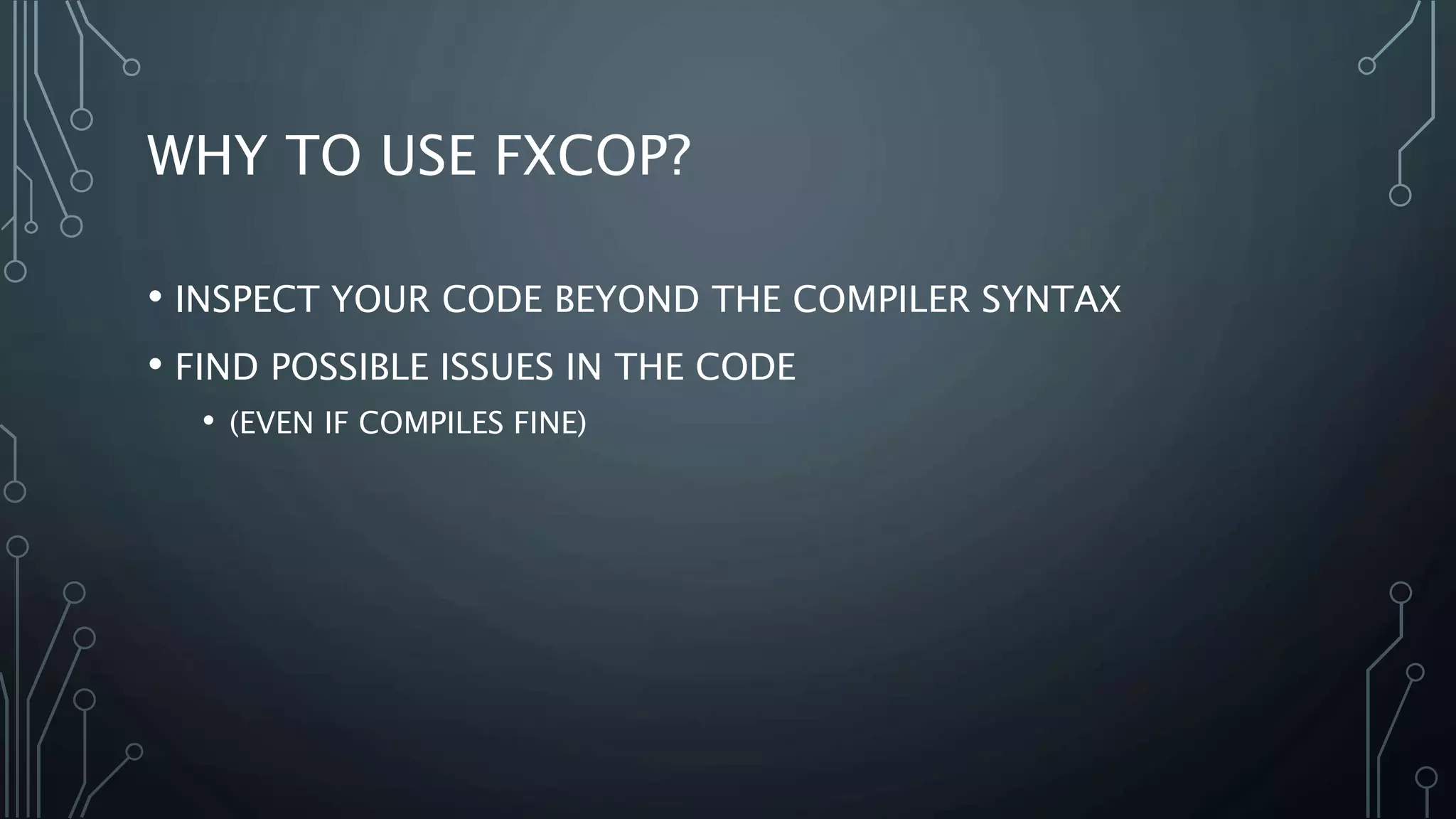 Static Analysis Tools for C# Demo | PPTX