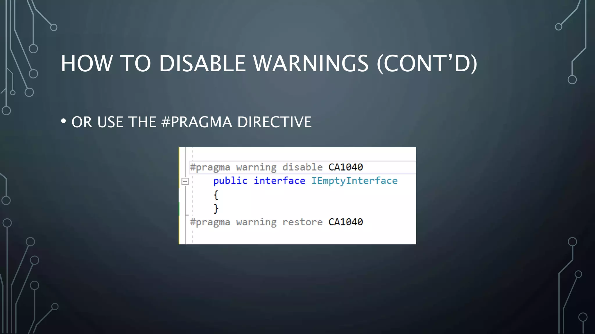 Static Analysis Tools for C# Demo | PPT