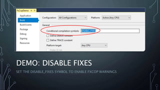 Static Analysis Tools for C# Demo | PPT