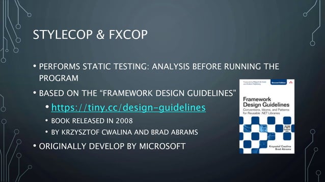 Static Analysis Tools for C# Demo | PPT
