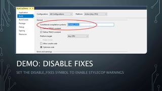 Static Analysis Tools for C# Demo | PPTX
