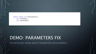 Static Analysis Tools for C# Demo | PPT