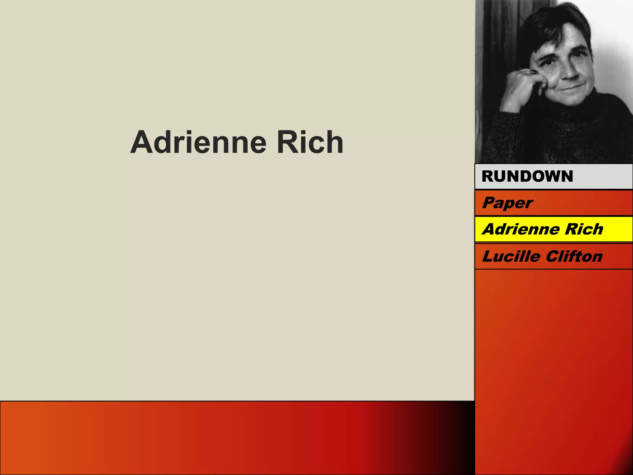 Adrienne Rich And Lucille Clifton | PPSX