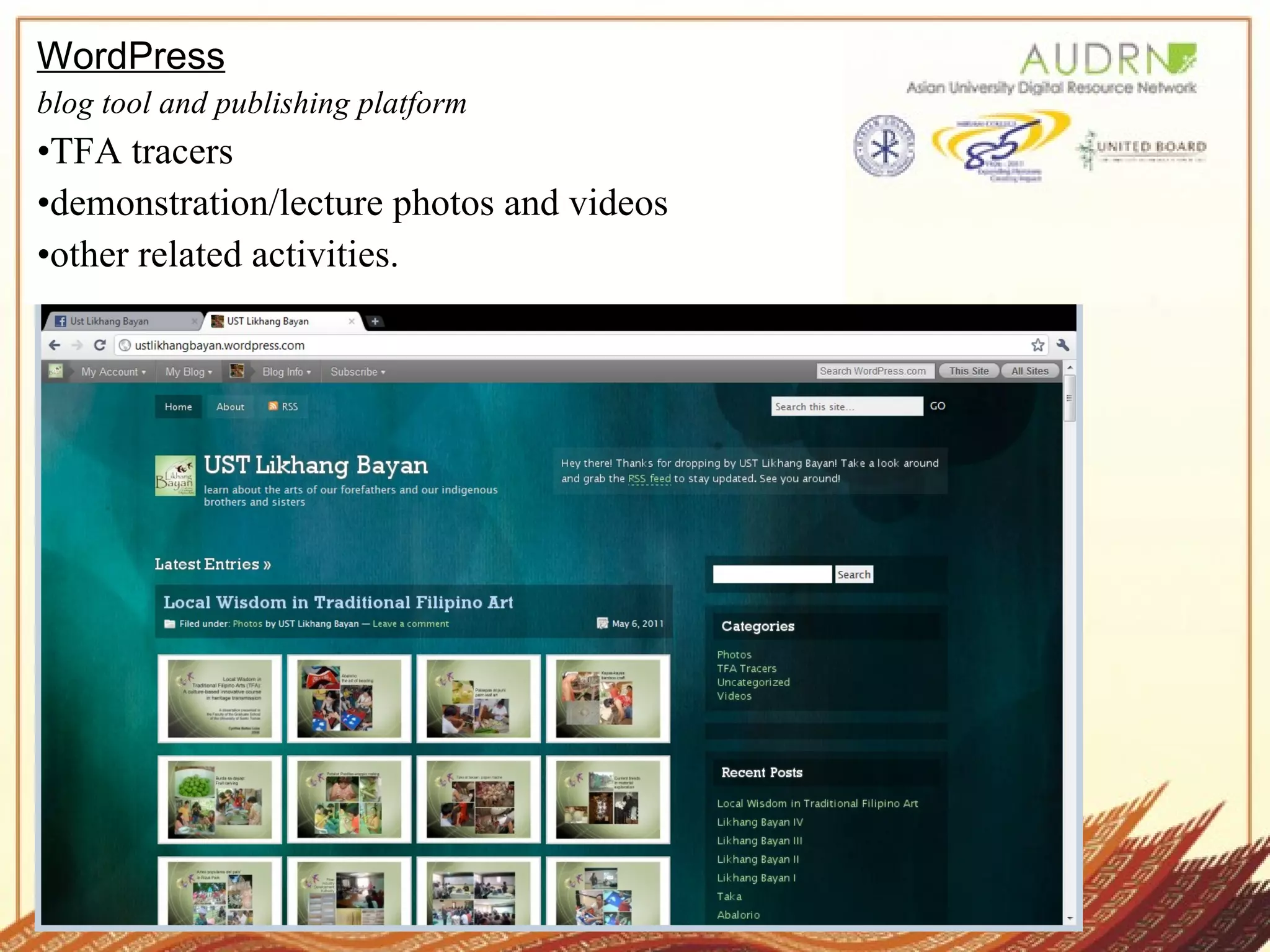 Documentation of Traditional Filipino Arts for Heritage Transmission ...