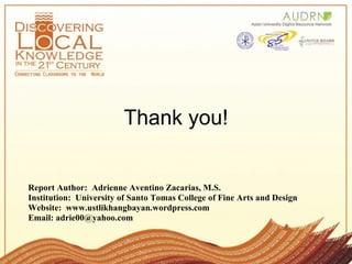 Documentation of Traditional Filipino Arts for Heritage Transmission ...