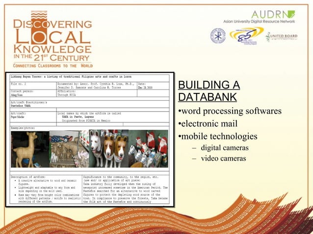 Documentation of Traditional Filipino Arts for Heritage Transmission ...