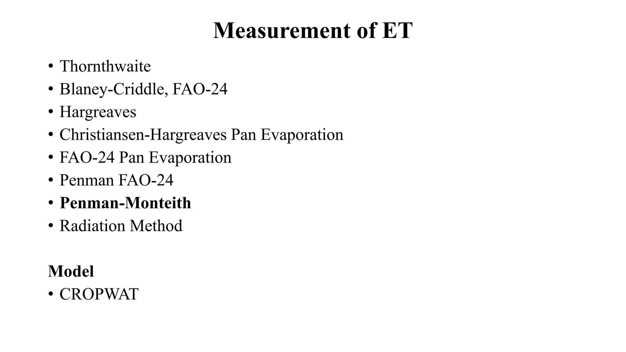 CLIMWAT and CROPWAT Model | PPTX