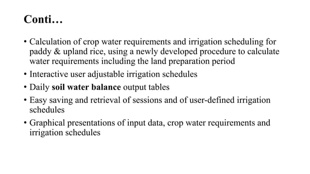 CLIMWAT and CROPWAT Model | PPTX