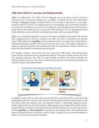 ADR in Italian Heavy-Duty Truck Transportation Companies, Far Away From ...