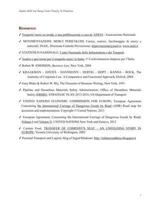 ADR in Italian Heavy-Duty Truck Transportation Companies, Far Away From ...