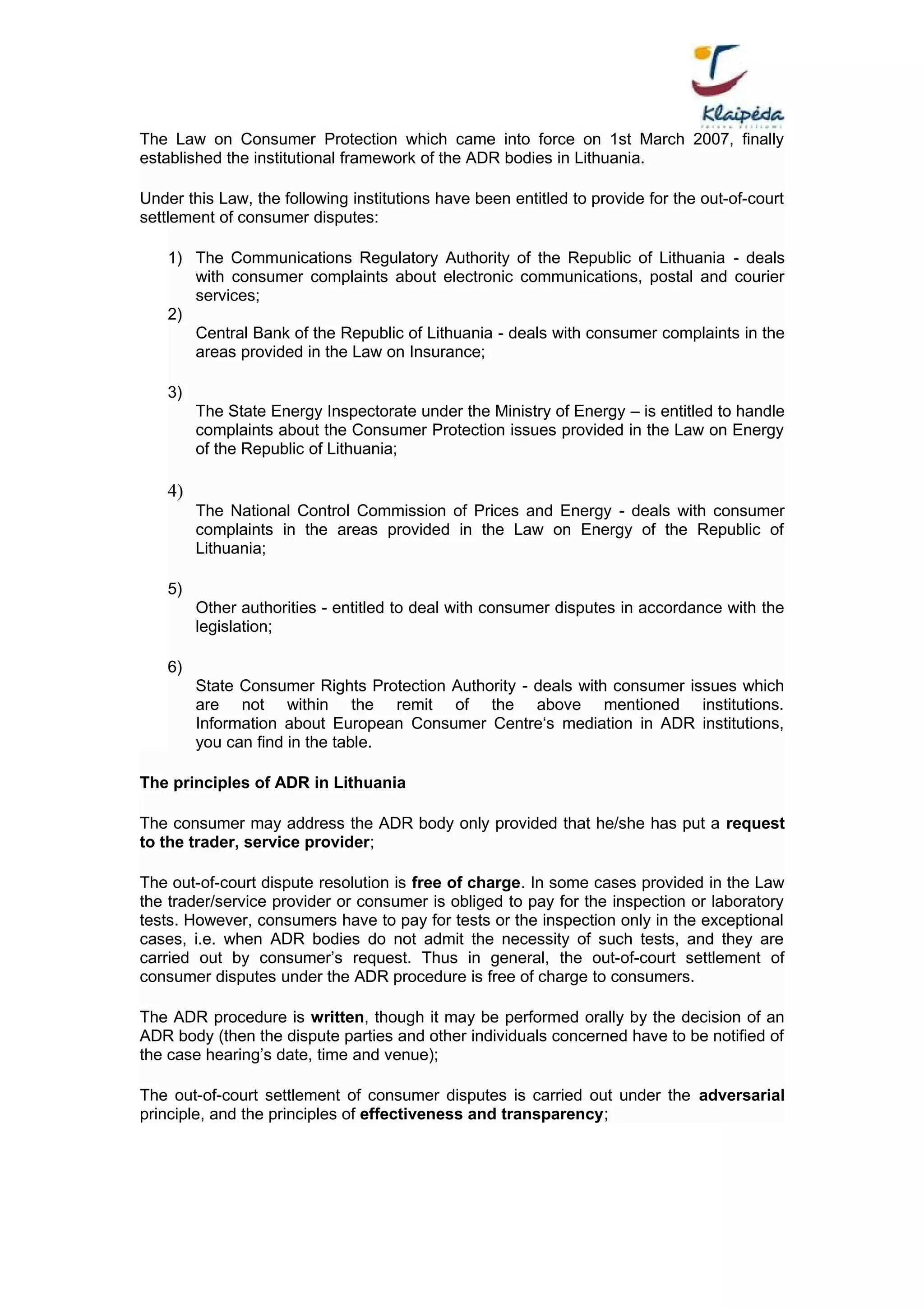 ADR mechanisms 3 | DOC