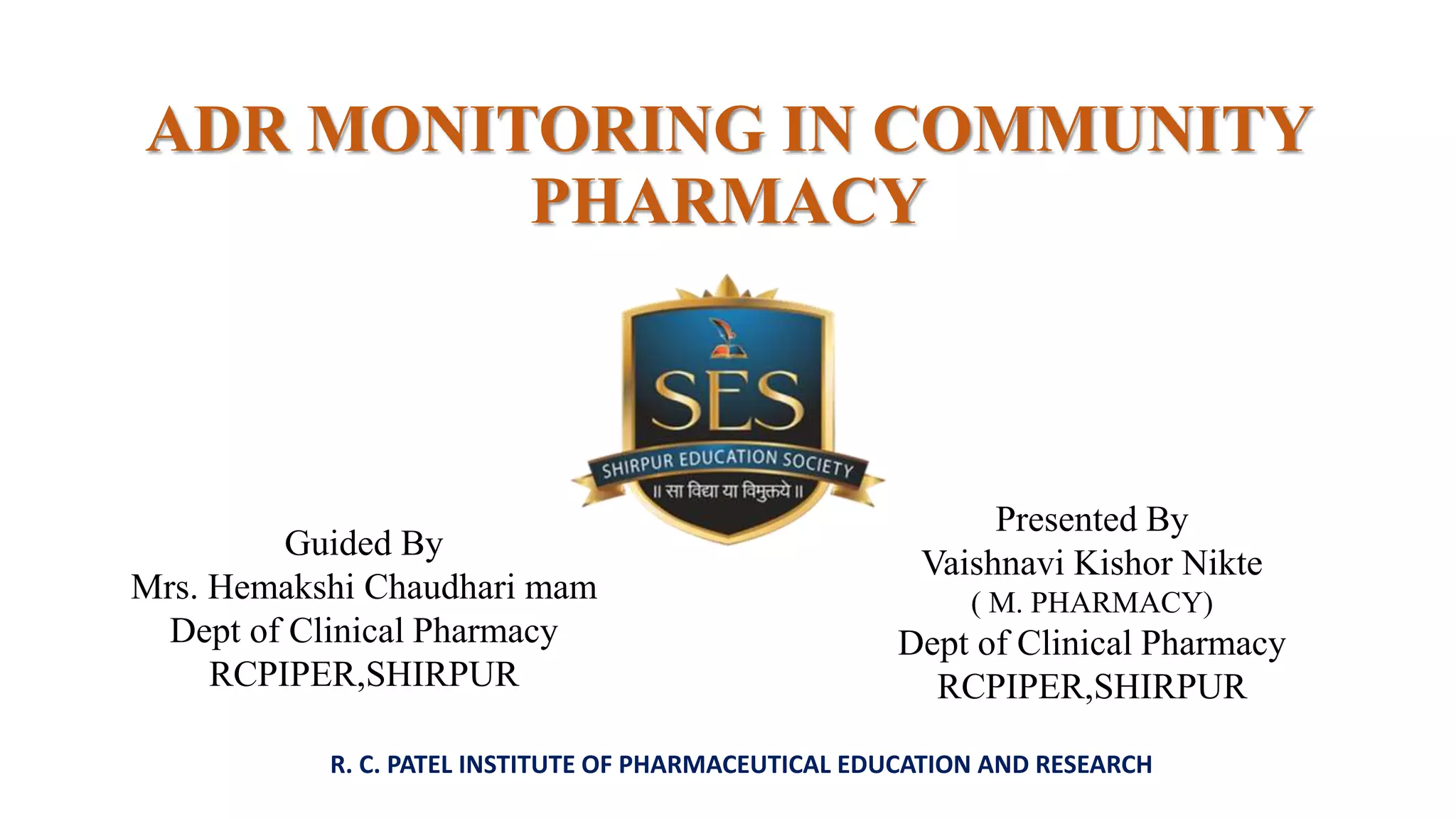 ADR MONITORING IN COMMUNITY PHARMACY ^0 RESEARCH.pptx