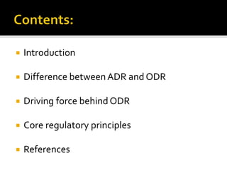 Adr v/s odr | PPTX