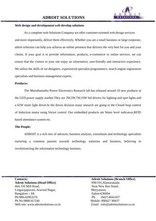 Adroit profile | PDF | Programming Languages | Computing