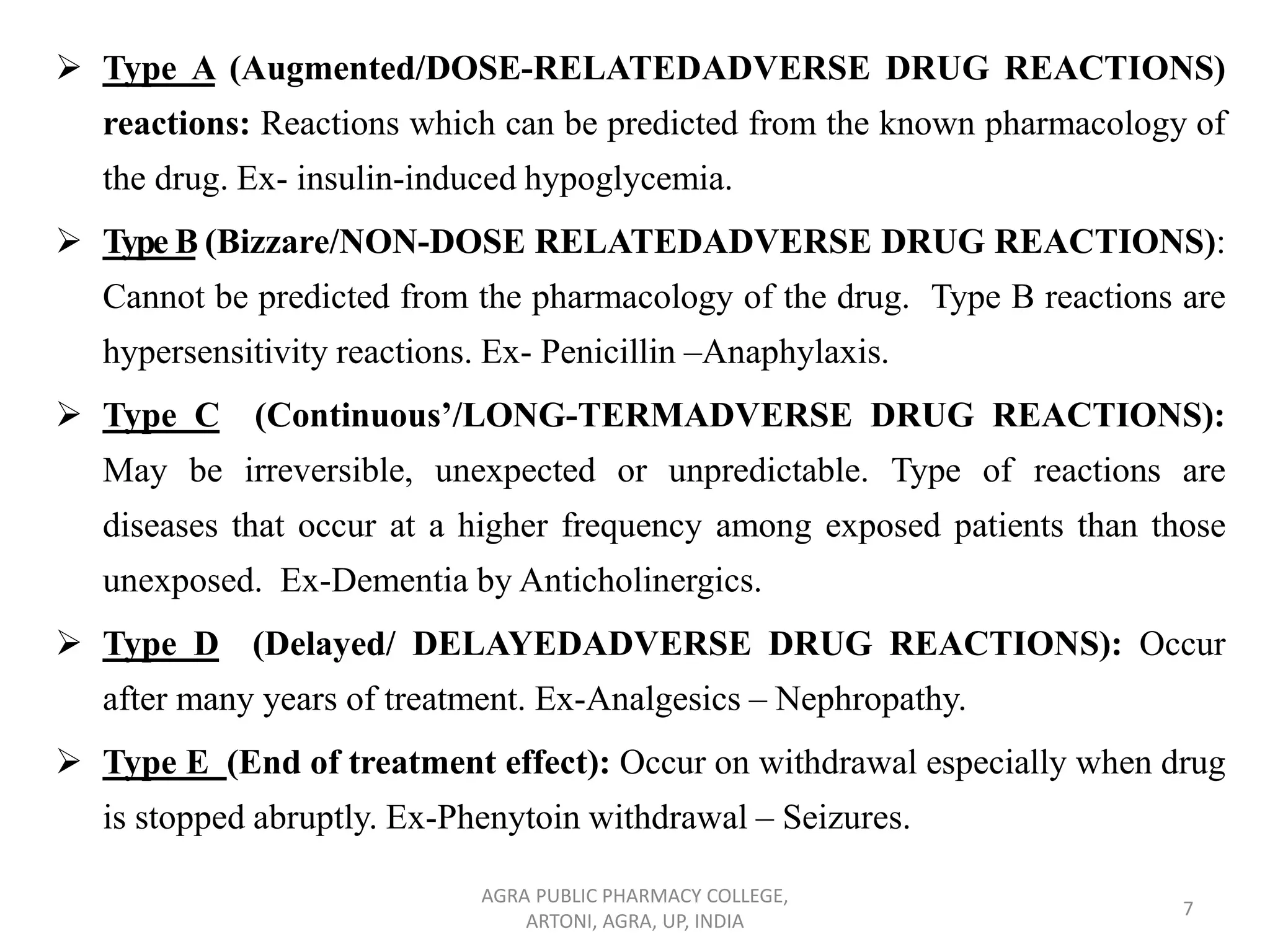 Adr; pharmacovigilance & Drug Interactions | PPT