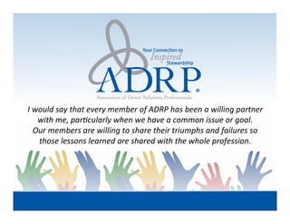 ADRP The Power of Partnerships Panel Discussion | PPT