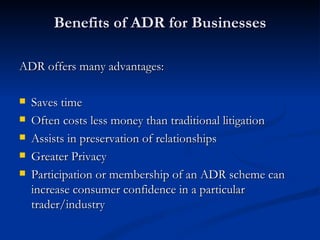 Alternative Dispute Resolution | PPT