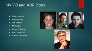 ADR Recording and VO Presentation | PPT