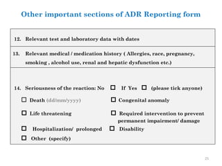 ADR reporting.pptx m pHARM PHARMACOLOGY PHARMACOVIGILANCE | PPTX