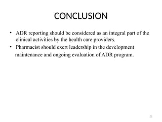 ADR reporting.pptx m pHARM PHARMACOLOGY PHARMACOVIGILANCE | PPTX