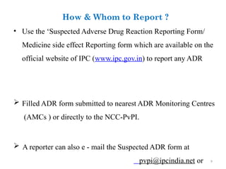 ADR reporting.pptx m pHARM PHARMACOLOGY PHARMACOVIGILANCE | PPTX