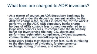 ADR - American Depository Reciepts - Financial Regulations | PPT
