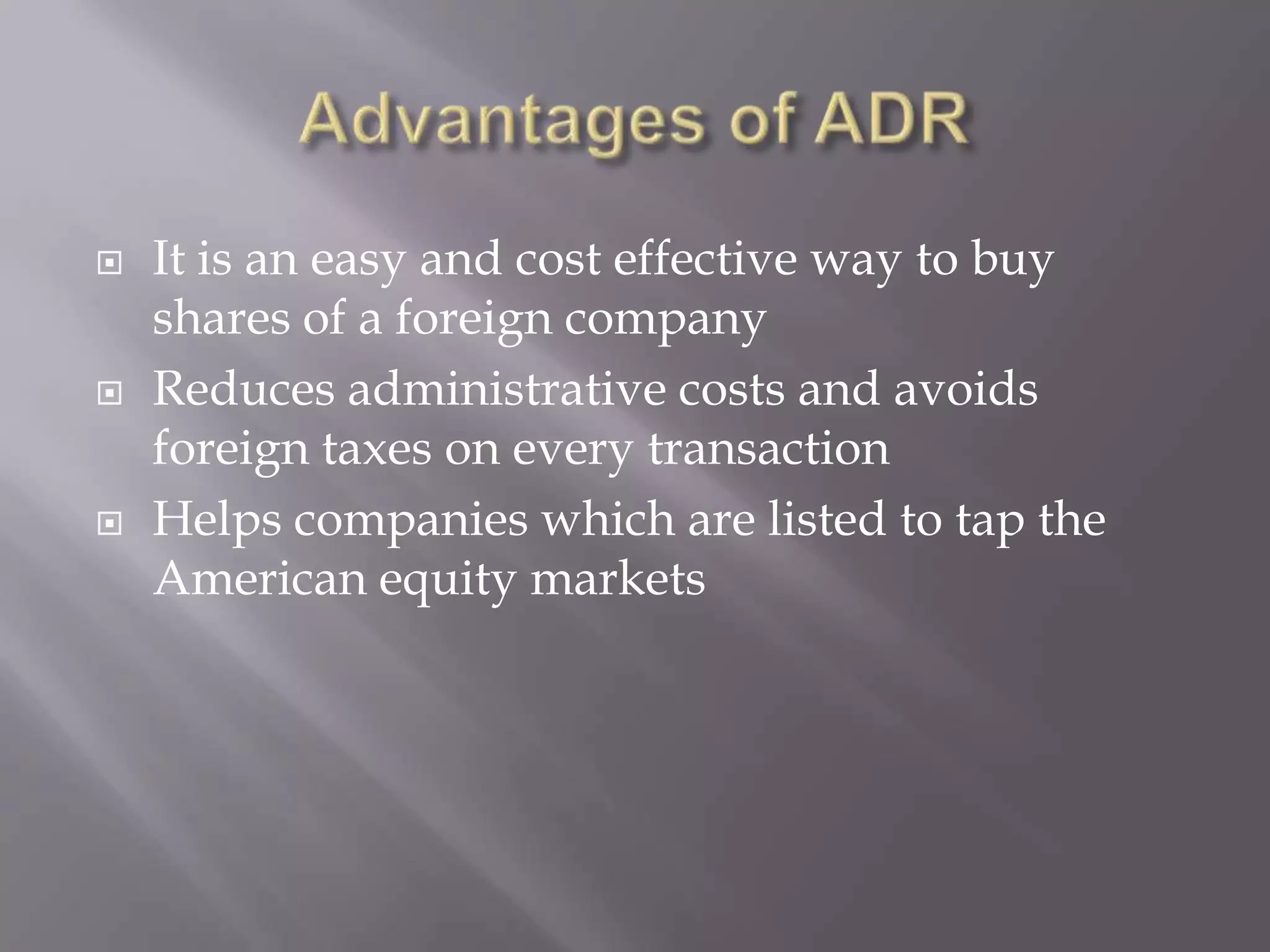 Adrs and gdrs ppt | PPTX