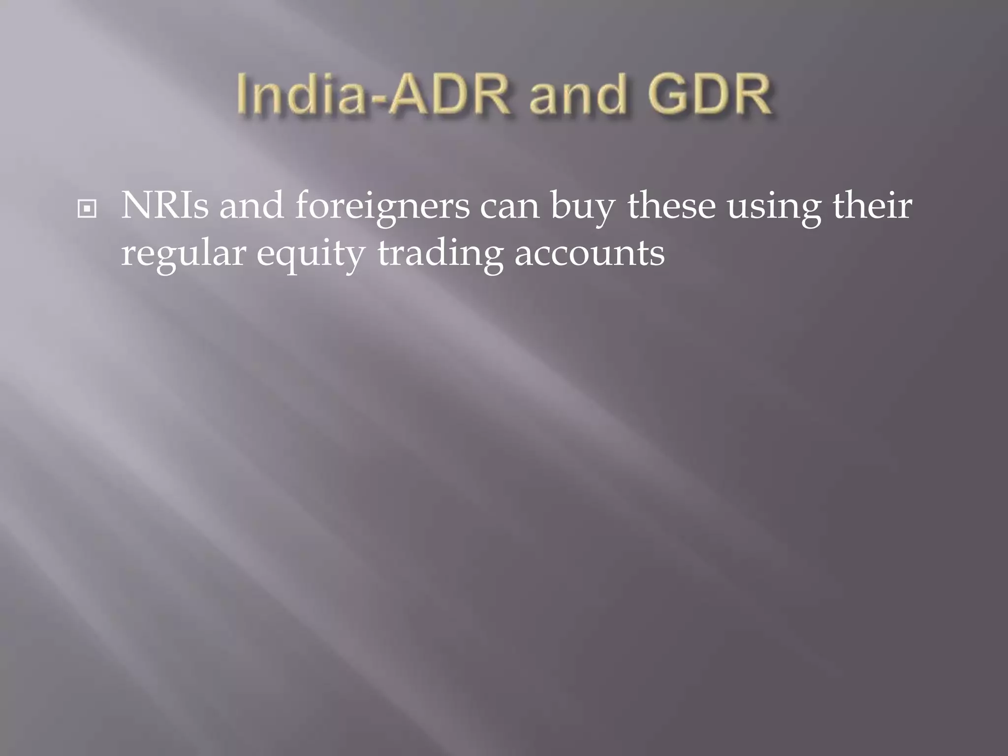 Adrs and gdrs ppt | PPTX