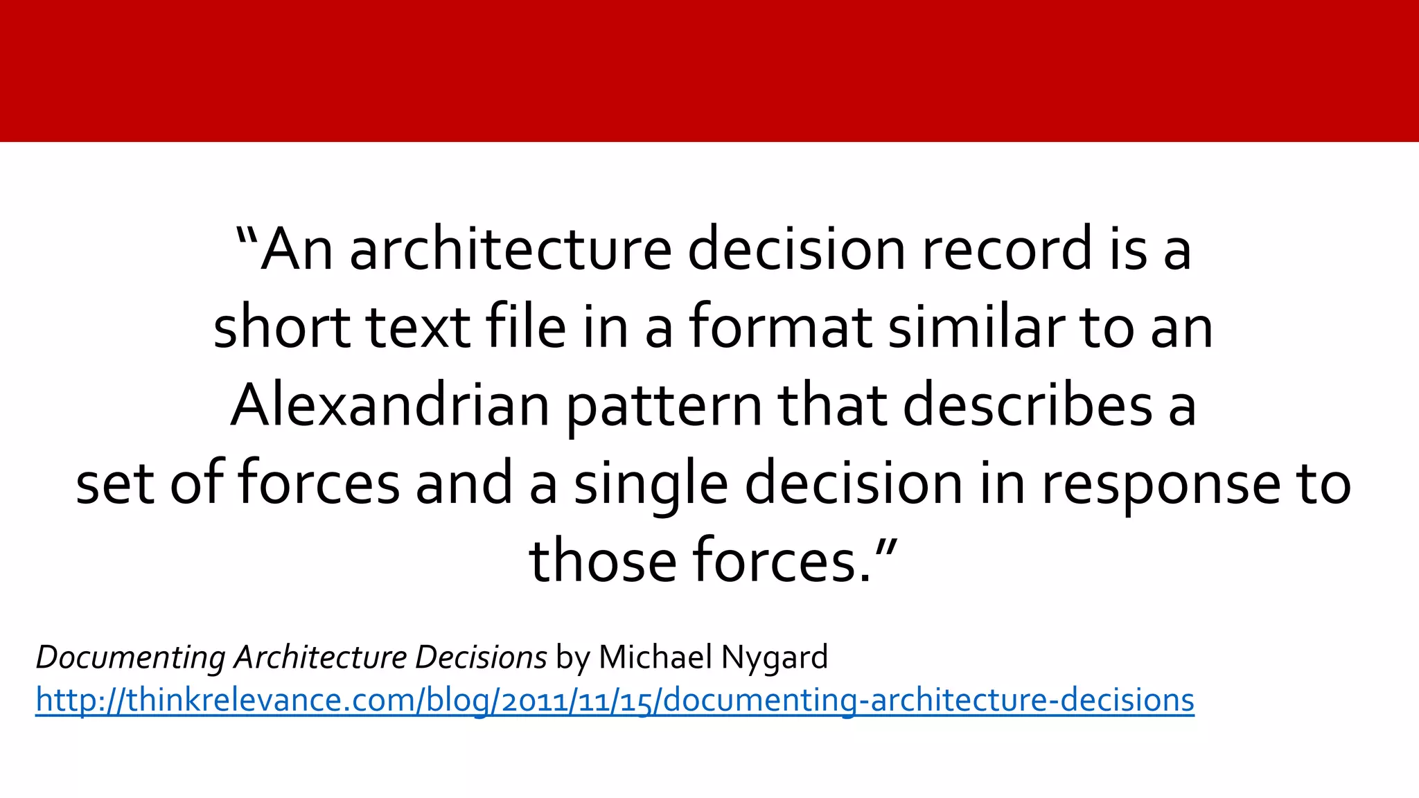 Getting Started with Architecture Decision Records | PPTX