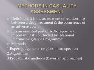 ADR’s DETECTION,REPORTING & METHODS IN CASUALITY ASSESSMENT.pptx