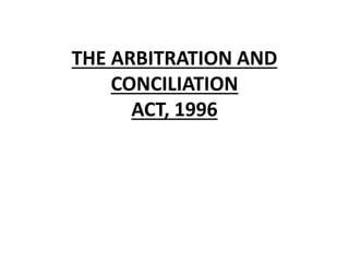 Alternative Dispute Resolution SLIDES Arbitration Act | PPT