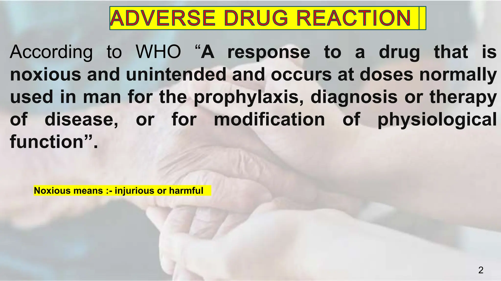 ADVERSE DRUG REACTION, types and reporting | PPTX