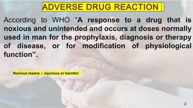 ADVERSE DRUG REACTION, types and reporting | PPTX | Pharmaceutical ...
